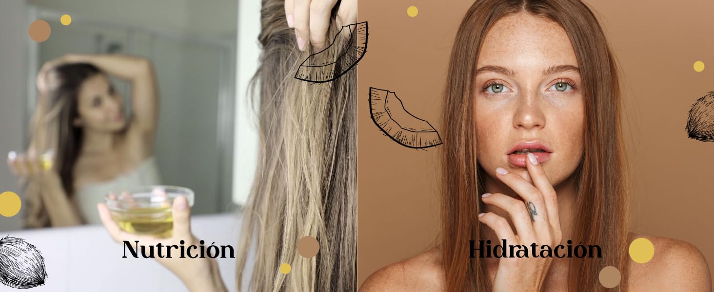 Aceite de coco virgen extra para el pelo - Estetic Mundo